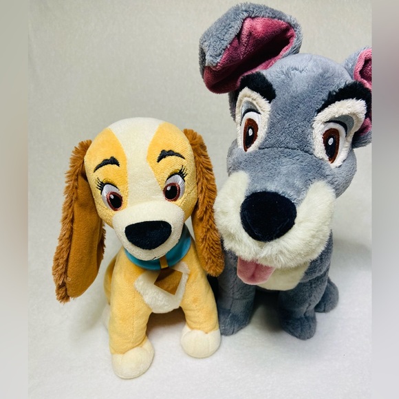 Disney | Toys | Disney Store Lady And The Tramp Plush Set Of 2 3 Tramp ...